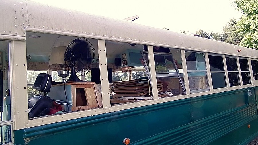 Bus Windows that Open From the Bottom